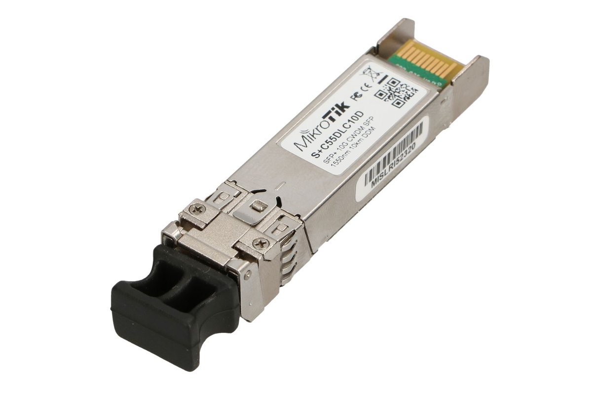 Moduł SFP+ MikroTik S+C55DLC10D, CWDM, 10Gb/s, 1550nm, 2x LC, 10km, DDM - MikroTik | Sklep EMPIK.COM