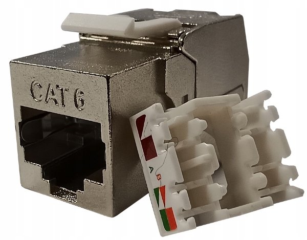 Moduł Wtyk Keystone RJ45 kat.6 UTP LAN Metalowy Ekranowany ...