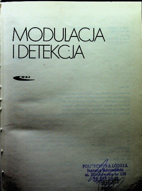 Modulacja i detekcja - W opisie | Książka w Empik