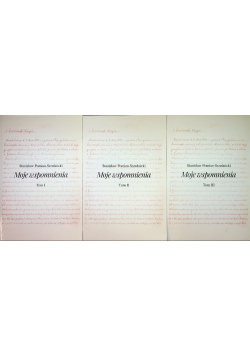 Moje wspomnienia tom 1 do 3 - | Książka w Empik