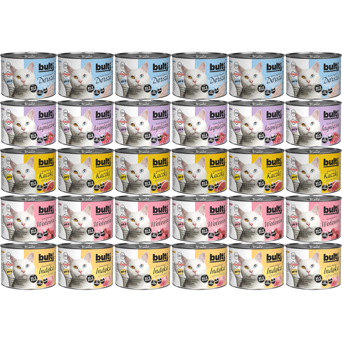 Mokra karma dla kota BULTI Mielonka MIX 5 Smaków 30x200g - Bulti ...