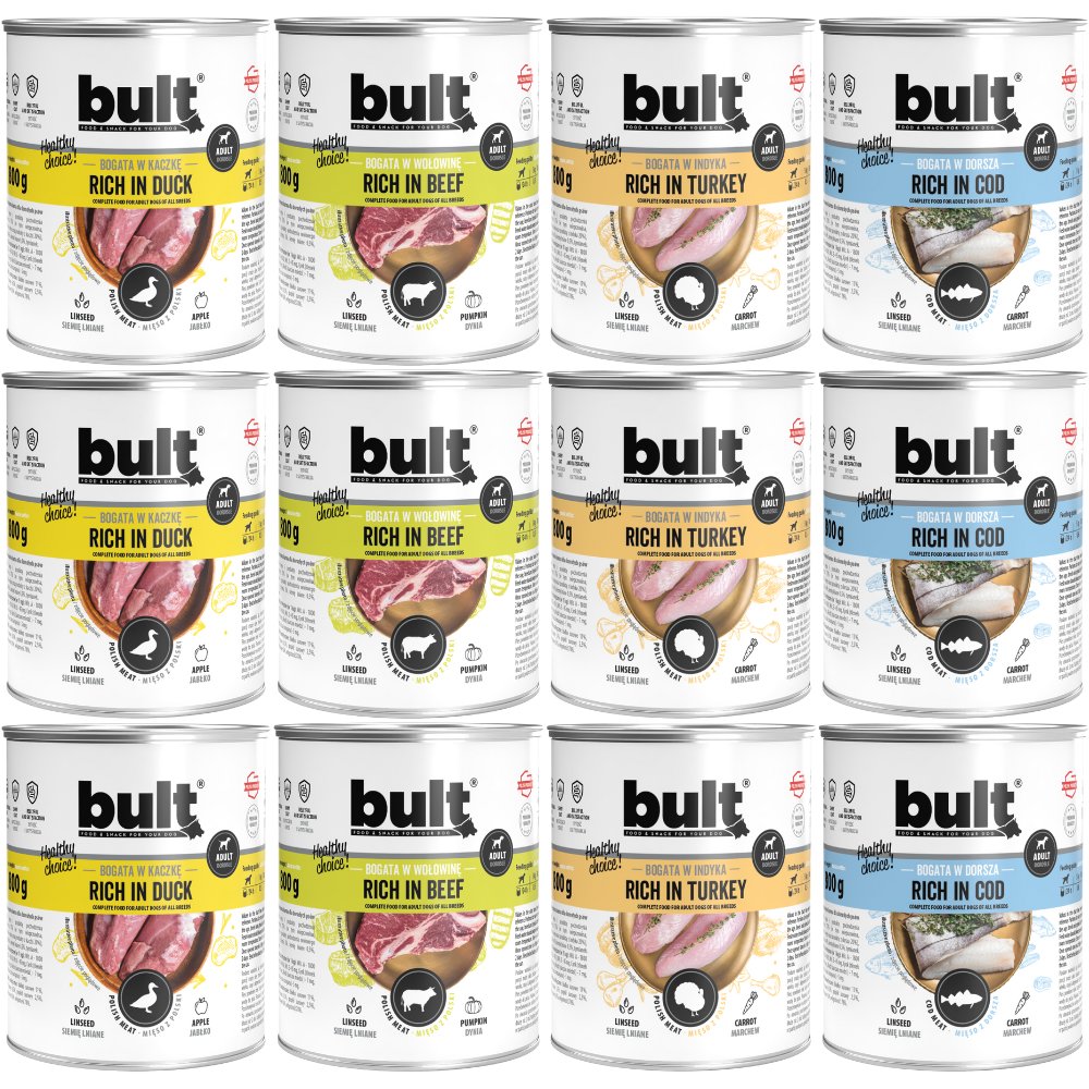 MOKRA KARMA DLA PSA BULT PUSZKA MIX SMAKÓW 12x800g - BULT | Sklep EMPIK.COM
