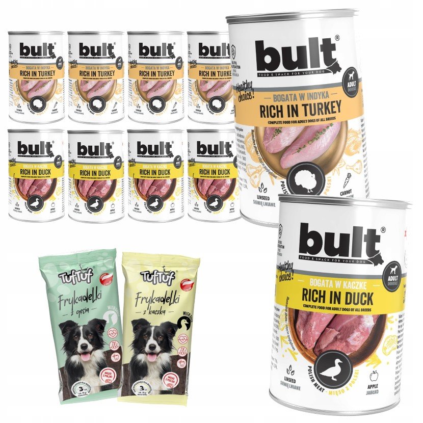MOKRA KARMA DLA PSA BULT PUSZKI SMAK INDYK I KACZKA 10x400g - BULT ...