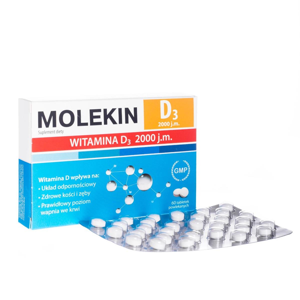 Molekin D3 2 000 J.M. 60 Tabletek | Sklep EMPIK.COM