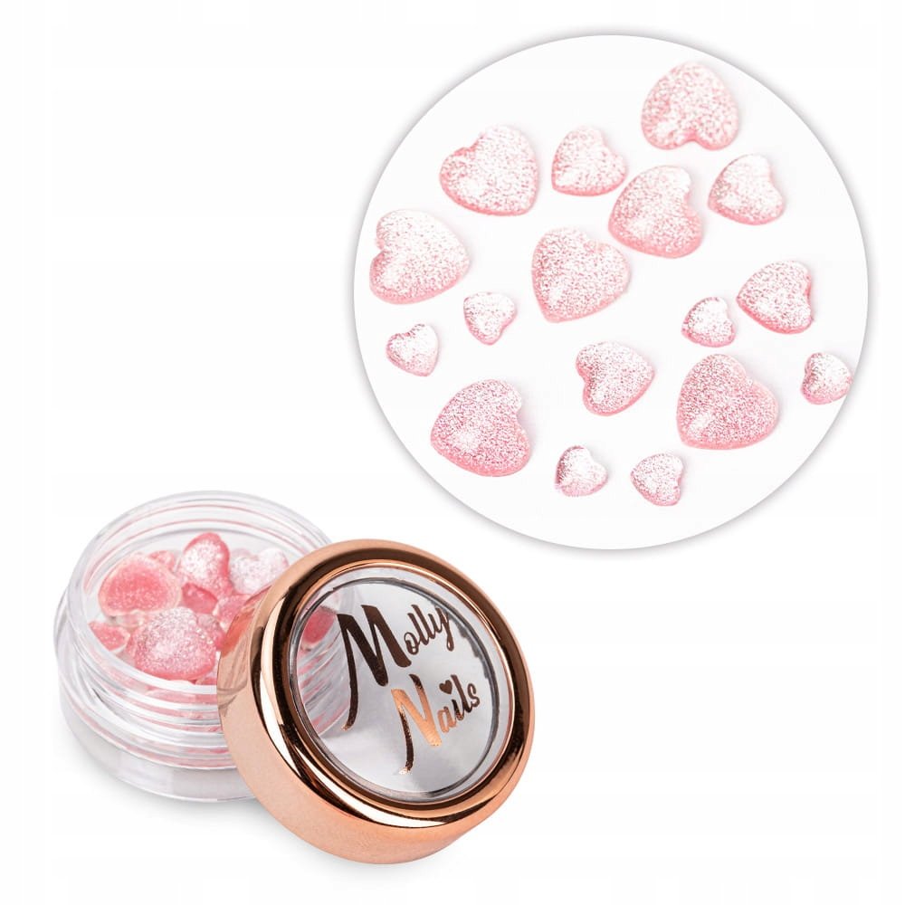 Molly Nails Ozdoby 3D do paznokci w słoiczku serduszka holograficzne #3 ...