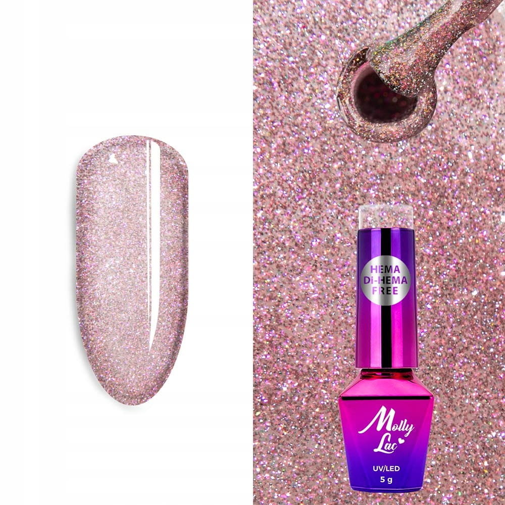 MollyLac, Brokatowy Lakier Hybrydowy, Hema Free, 687 Shocking Shine Sinner, 5g | Sklep EMPIK.COM
