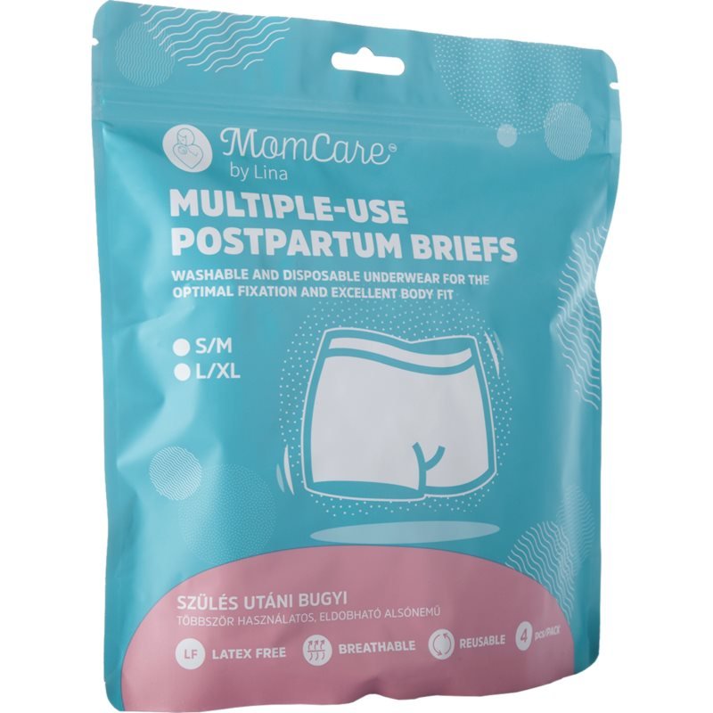 MomCare by Lina Postpartum Briefs majtki poporodowe S-M 4 szt. | Sklep ...