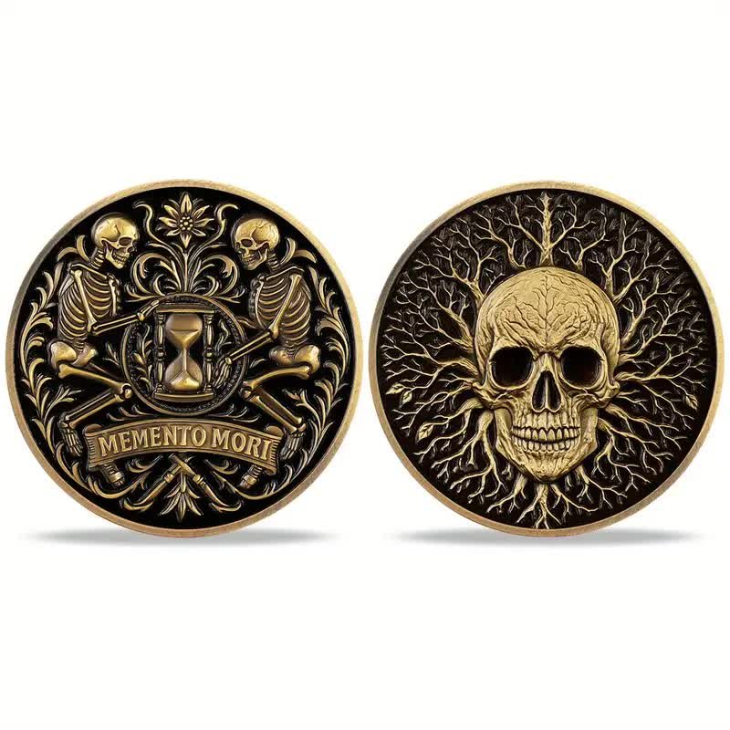 Moneta Kolekcjonerska Memento Mori Memento Mori Kolor Antyczne Złoto ...