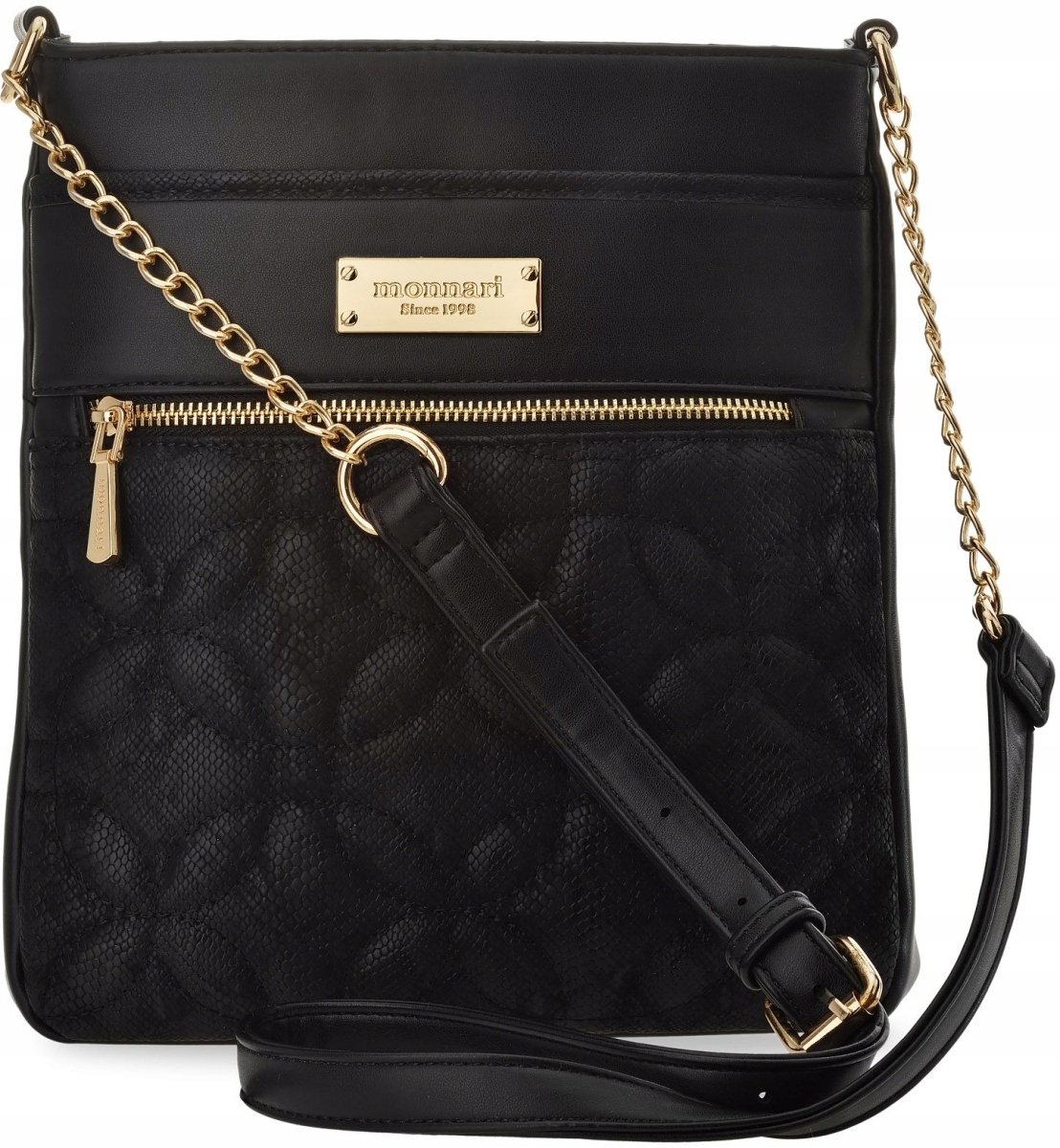 Monnari czarna pikowana torebka damska listonoszka elegancka torba na ramię - MONNARI | Moda ...