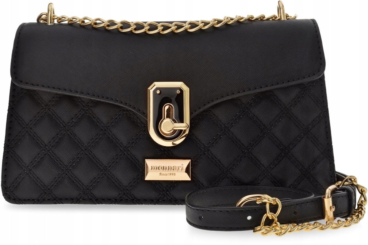 Monnari mała torebka damska elegancka listonoszka kopertówka kuferek czarna - MONNARI | Moda ...