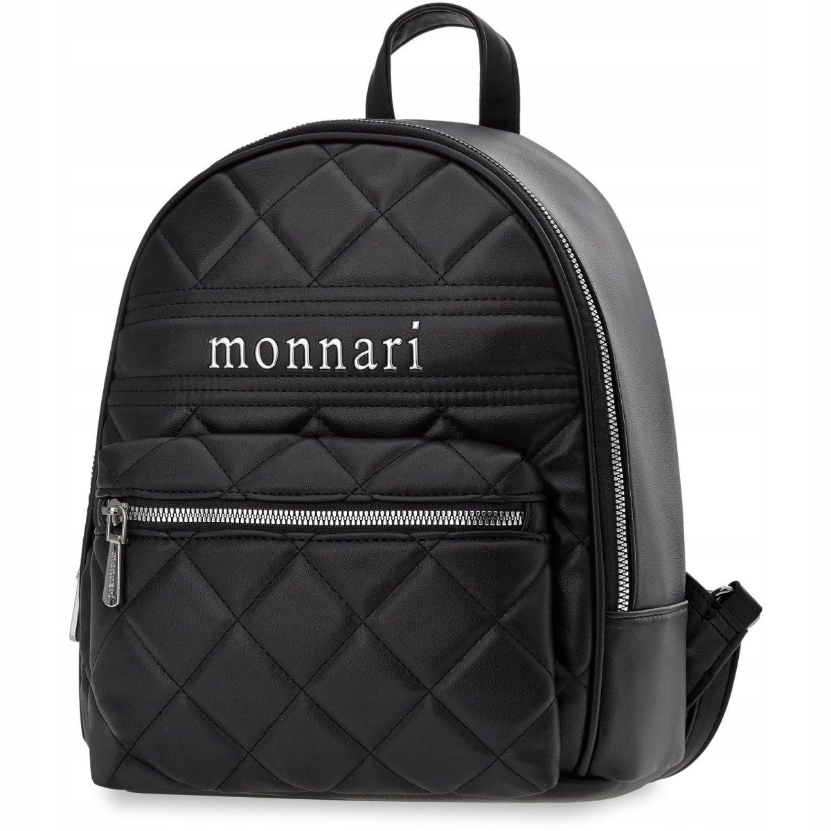 Monnari plecak damski premium elegancki miejski pikowany logo czarny ...
