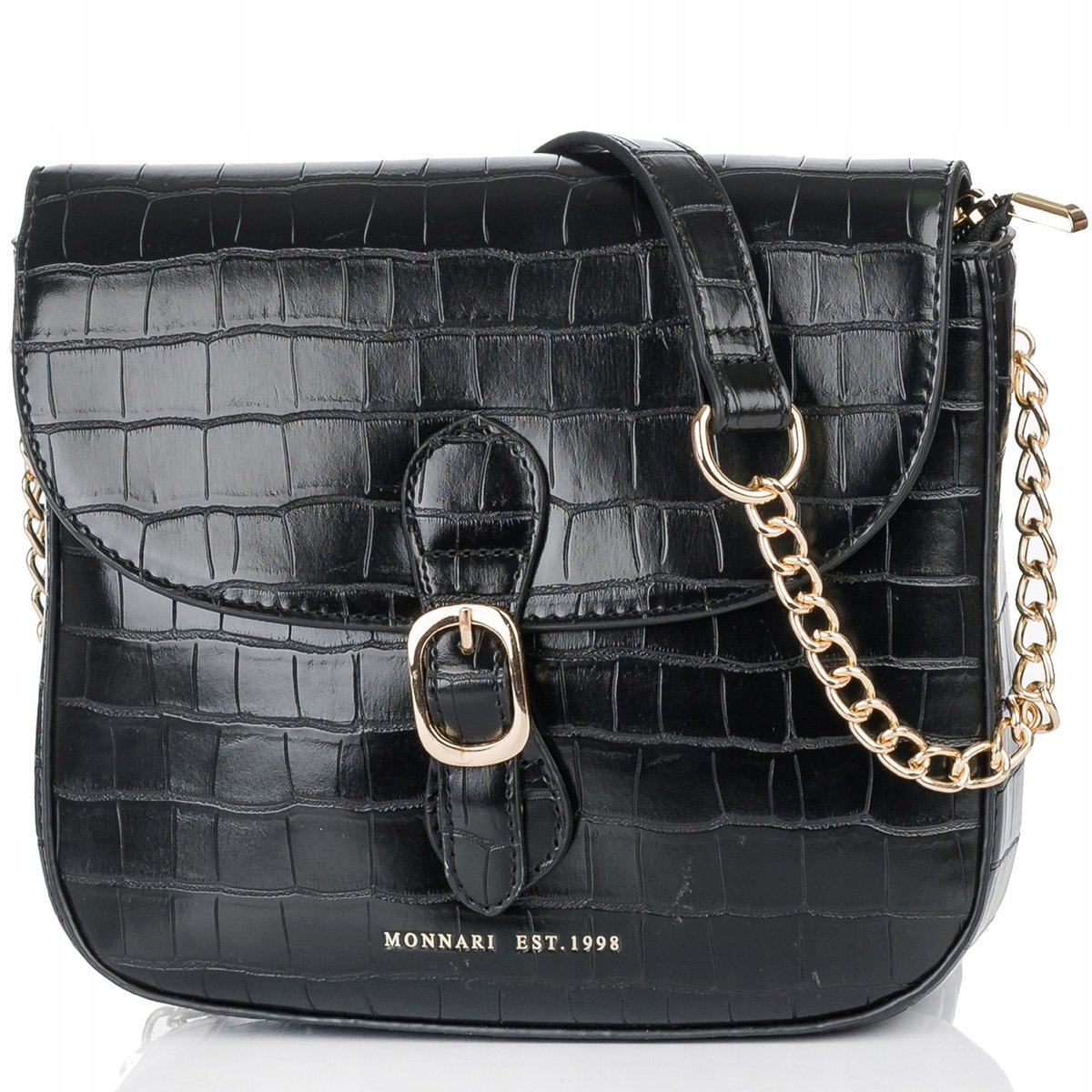 Monnari Torebka Kuferek Listonoszka Czarny Kroko Łódka Czarna PREMIUM - MONNARI | Moda Sklep ...