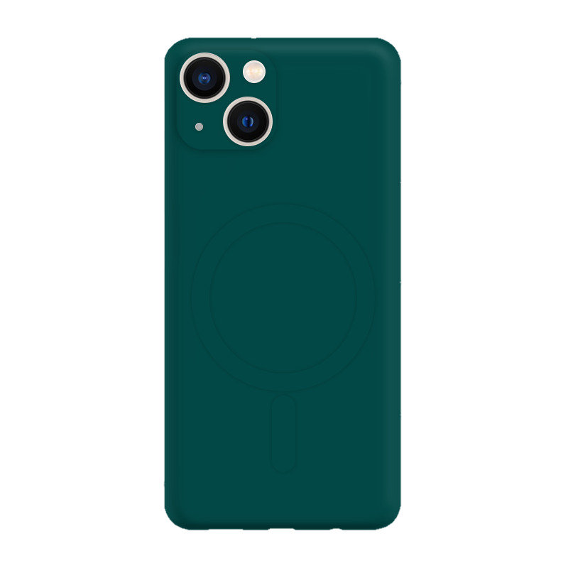 Mono kolor - iPhone 14 Etui matowe indukcyjne butelkowa zieleń [TIF ...