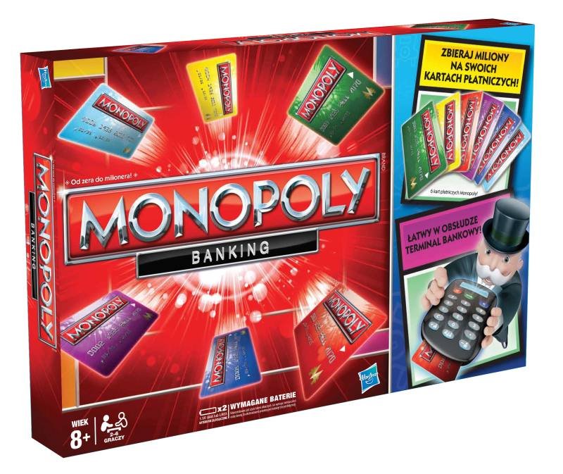 Monopoly, gra strategiczna Monopoly: Electronic Banking - Hasbro Gaming ...