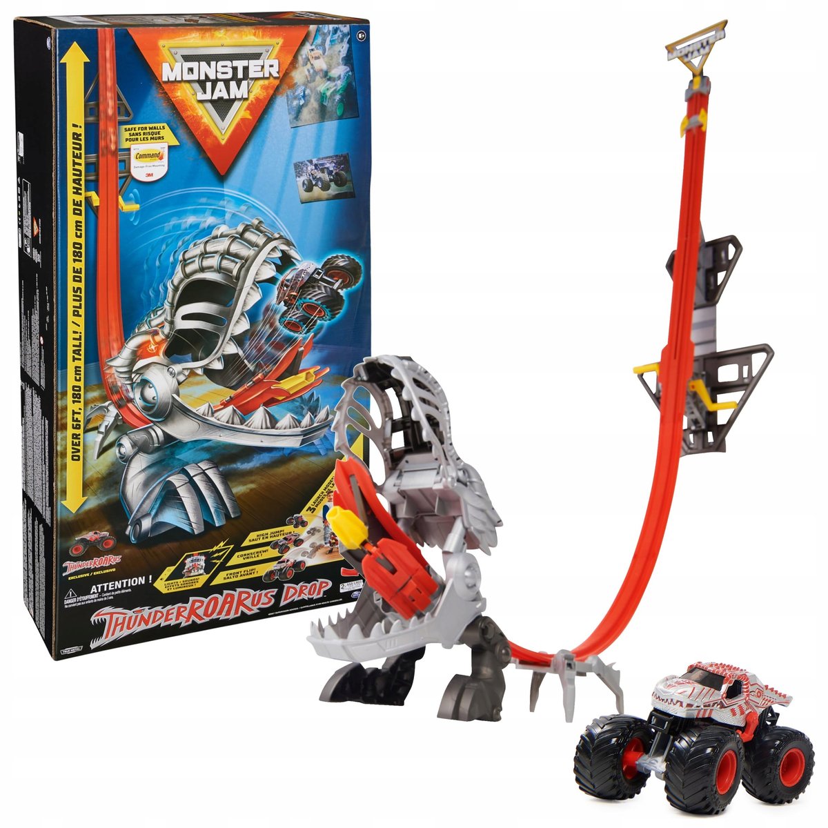 Monster Jam ThunderROARus Drop Playset z ekskluzywnym Monster Truck ...