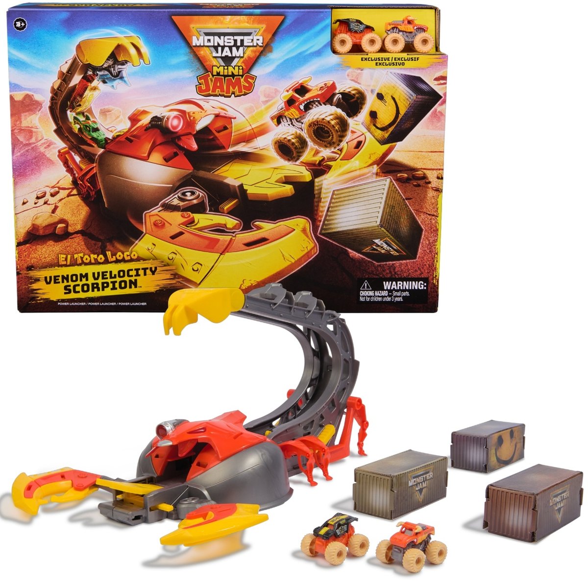 Monster Jam wyrzutnia skorpion Venom Velocity Scorpion + 2 pojazdy ...