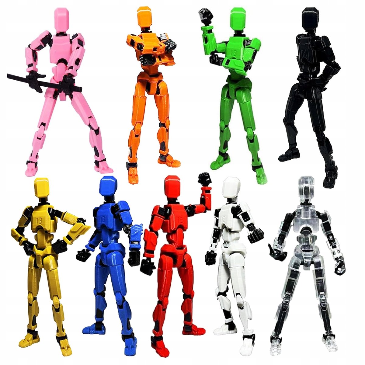 (Montaż ukończony) - Figurka Titan 13, Zestaw figurek Lucky Robot 13 ...