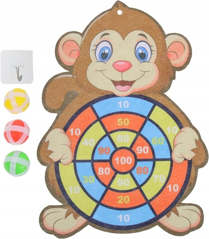 Montessori tarcza do rzutek, darta + piłeczki - Inna marka | Sport ...