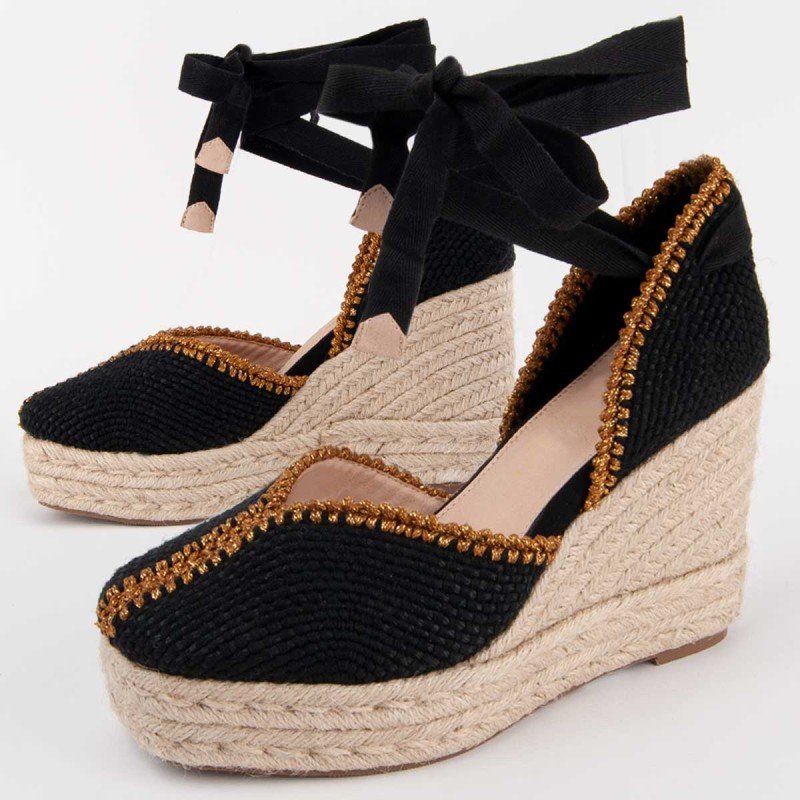 Montevita Wedge Sparto Balenci12 Czarny - MONTEVITA | Moda Sklep EMPIK.COM
