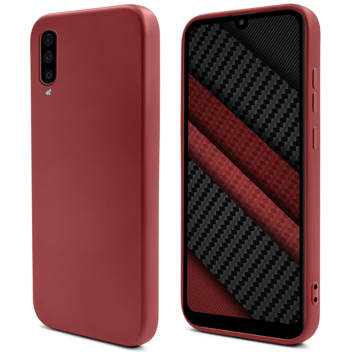 Moozy Lifestyle. Zaprojektowany dla etui Samsung A50, Vintage Pink – lekkie etui z płynnego ...