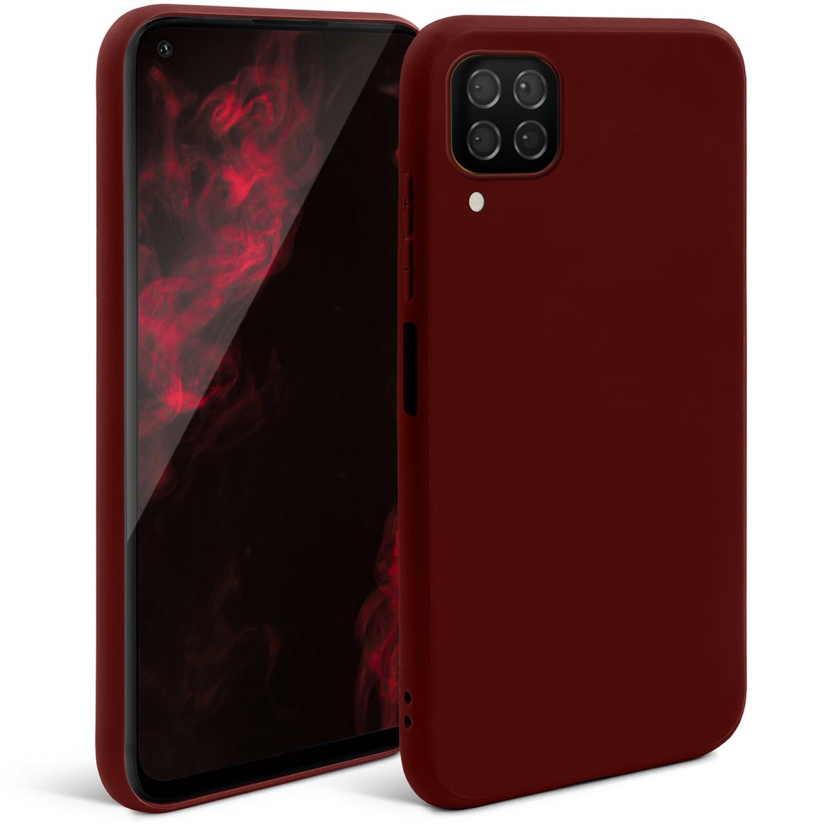 Moozy Silikonowe etui z serii Minimalist do Huawei P40 Lite, wino ...