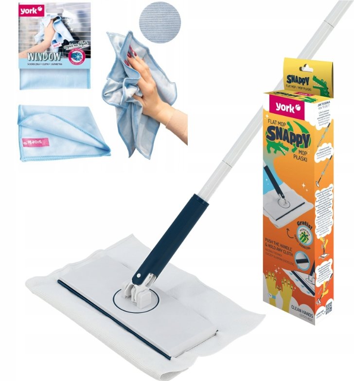 MOP PLASKI OBROTOWY ROTACYJNY SCIERECZKA MIKROFIBRA DO MYCIA PODLOG ...