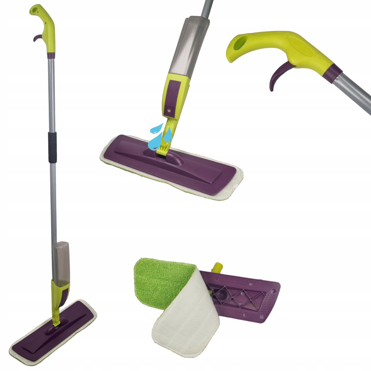 Mop płaski ze spryskiwaczem mikrofibra spray myjka spryskiwacz ...