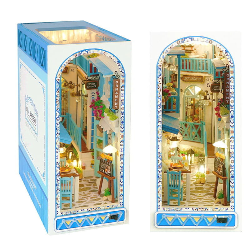 Morska Bryza Miniaturowy domek Book Nook DIY Kreta Morze Grecja Do ...