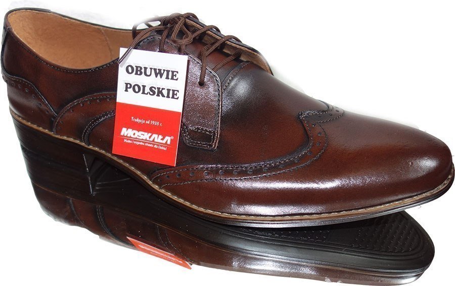 MOSKAŁA skórzane półbuty meskie brąz 43 - Polskie buty | Moda Sklep ...