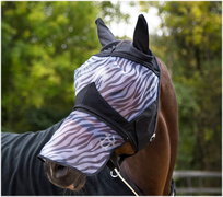 Moskitiera z uszami+nos HORZE Zebra czarna, rozmiar: FULL - Inna marka ...