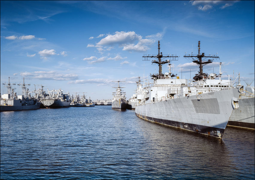 Mothballed Navy Ship Fleet, Philadelphia., Carol Highsmith - plakat ...