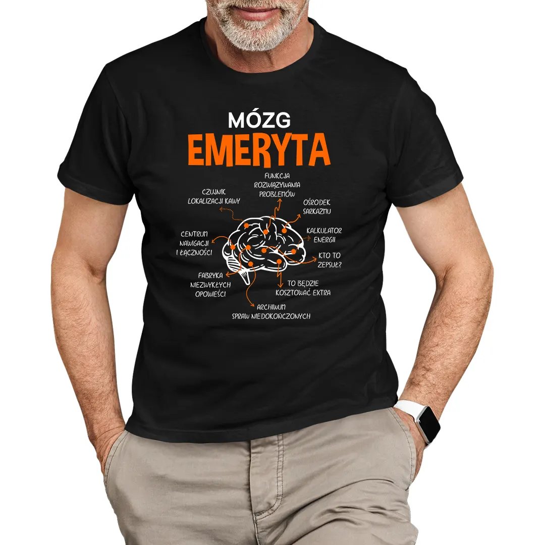 Mózg emeryta - męska koszulka na prezent dla emeryta - Koszulkowy | Moda Sklep EMPIK.COM