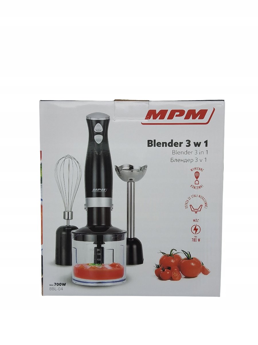 MPM Blender BBL-04 3 w 1 700W Czarny Turbo Regulacja prędkości - MPM ...