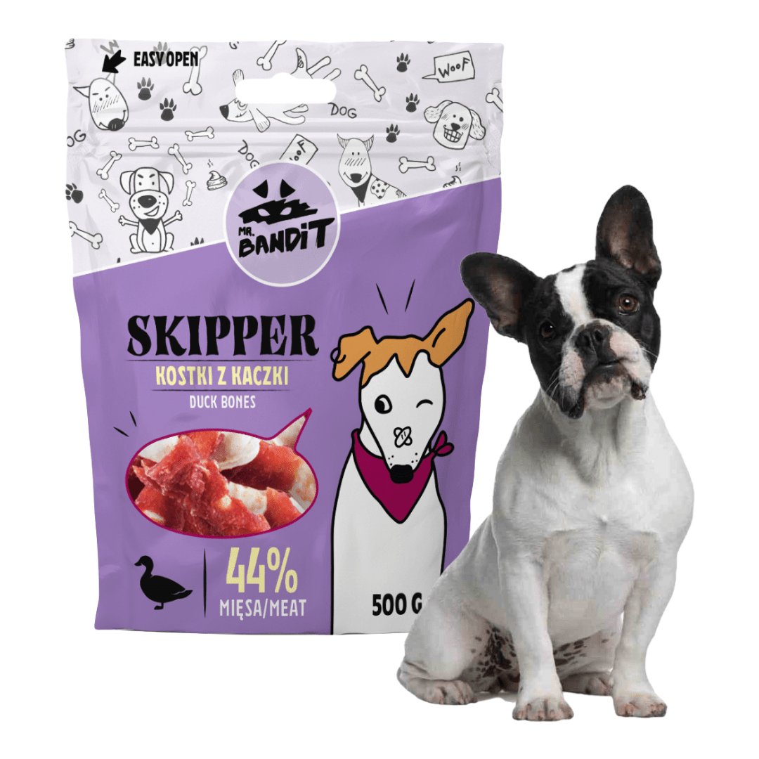 Mr Bandit SKIPPER Kostki z kaczki 500g - naturalny przysmak dla psa ...
