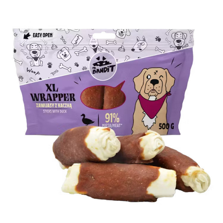 Mr.Bandit XL Wrapper Zawijasy z Kaczką 500g - VETEXPERT | Sklep EMPIK.COM