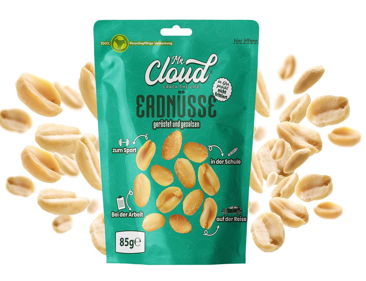 Mr. Cloud Orzeszki Ziemne Prażone i Solone 85g – chrupiący snack - Inna ...
