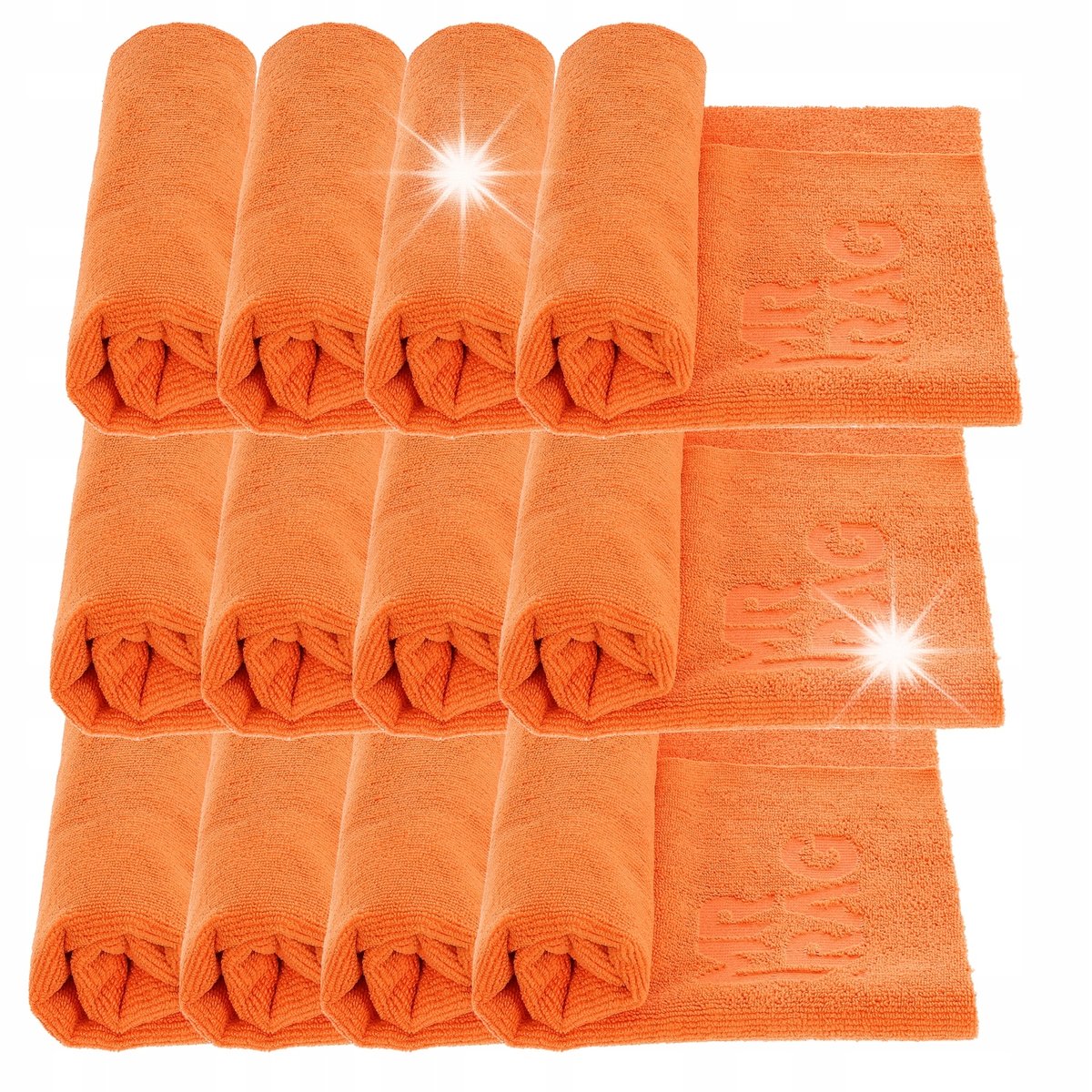 MR RAG SHOCKING ORANGE 12-PACK 40x40cm Profesjonalna mikrofibra ...