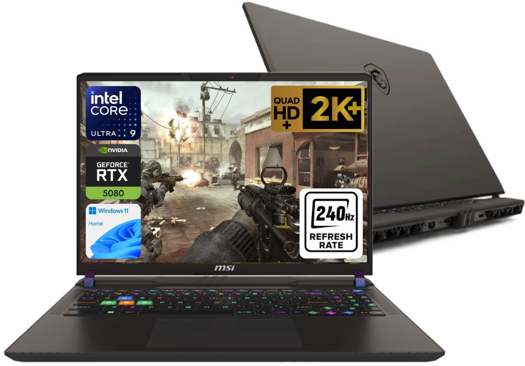 MSI Vector 16 HX AI Ultra 9-275H 128GB 4TB SSD16”(2560X1600) RTX 5080 ...