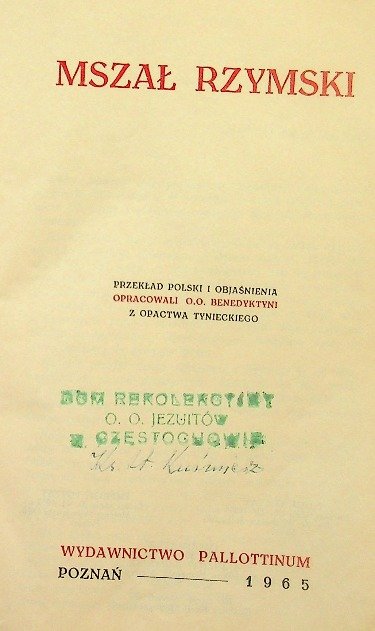 Mszał Rzymski - Opracowanie zbiorowe | Książka w Empik