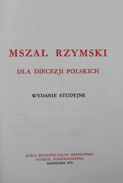 Mszał Rzymski dla Diecezji Polskich - Opracowanie zbiorowe | Książka w ...