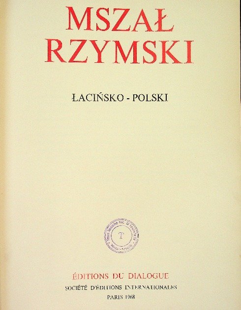 Mszał rzymski łacińsko - polski - W opisie | Książka w Empik