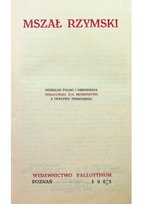 Mszał Rzymski - Pallottinum | Książka w Empik