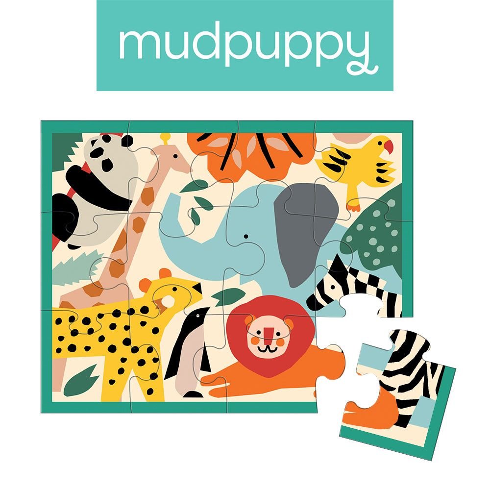 Mudpuppy, puzzle, w saszetce Dzikie Zwierzęta, 12 el. - Mudpuppy | Sklep EMPIK.COM