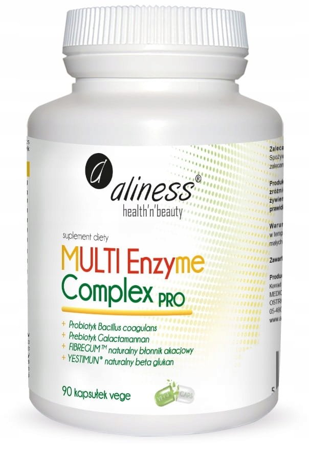 MULTI Enzyme Complex PRO x 90 VEGE CAPS PROBIOTYK suplement diety ...