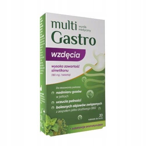 Multigastro Wzdęcia, układ pokarmowy, uczucie pełności 20 tabletek do ...