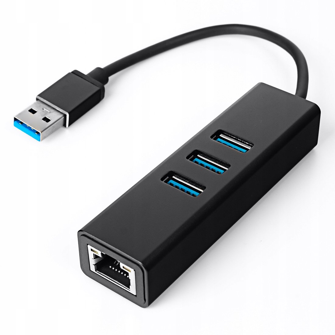 Multiport USB 3.0 3xUSB + RJ45 Spacetronik SPU-M07 adapter czarny ...