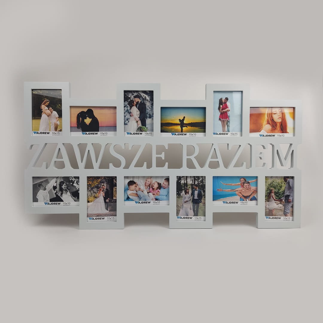Multirama ramka na zdjęcia z napisem Zawsze Razem 12 zdjęć - Wajdrew ...