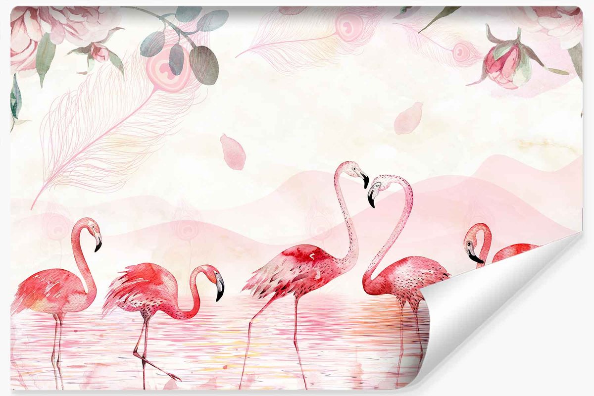 Muralo, Fototapeta Dla Dzieci 3D, Flamingi, 300X210 cm - Muralo | Sklep EMPIK.COM