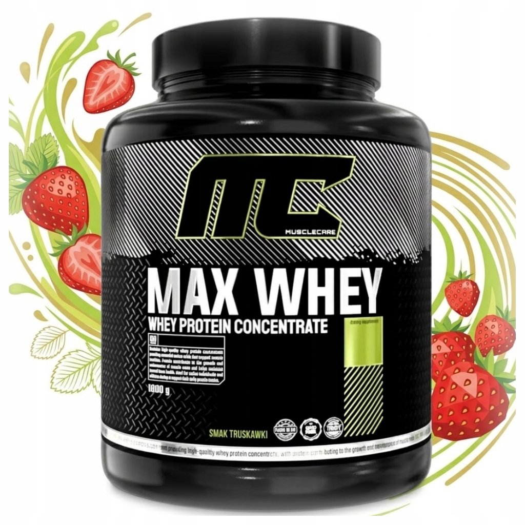 MuscleCare Max Whey 1800 g Strawberry NA MASĘ MIĘŚNIE DO TRENINGU WPC ...