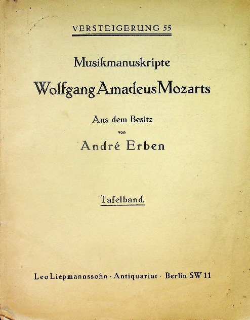 Musikmanuskripte Wolfgang Amadeus Mozarts 1929 R W Opisie Ksi ka Musikmanuskripte Wolfgang Amadeus Mozarts 1929 R W Opisie Ksi ka